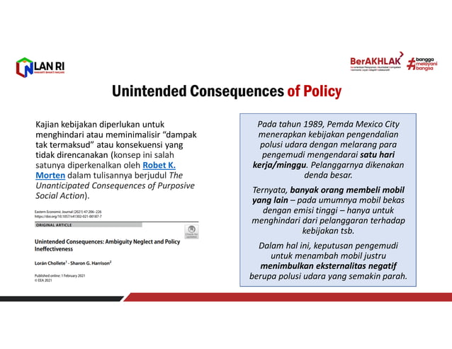 IKK Sebagai Instrumen Penilaian Kualitas Kebijakan Pemerintah | PDF