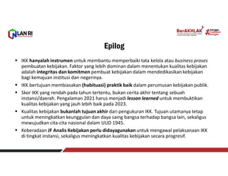 IKK Sebagai Instrumen Penilaian Kualitas Kebijakan Pemerintah | PDF