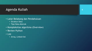 Pengantar kuliah Struktur Data menggunakan bahasa Python | PPT