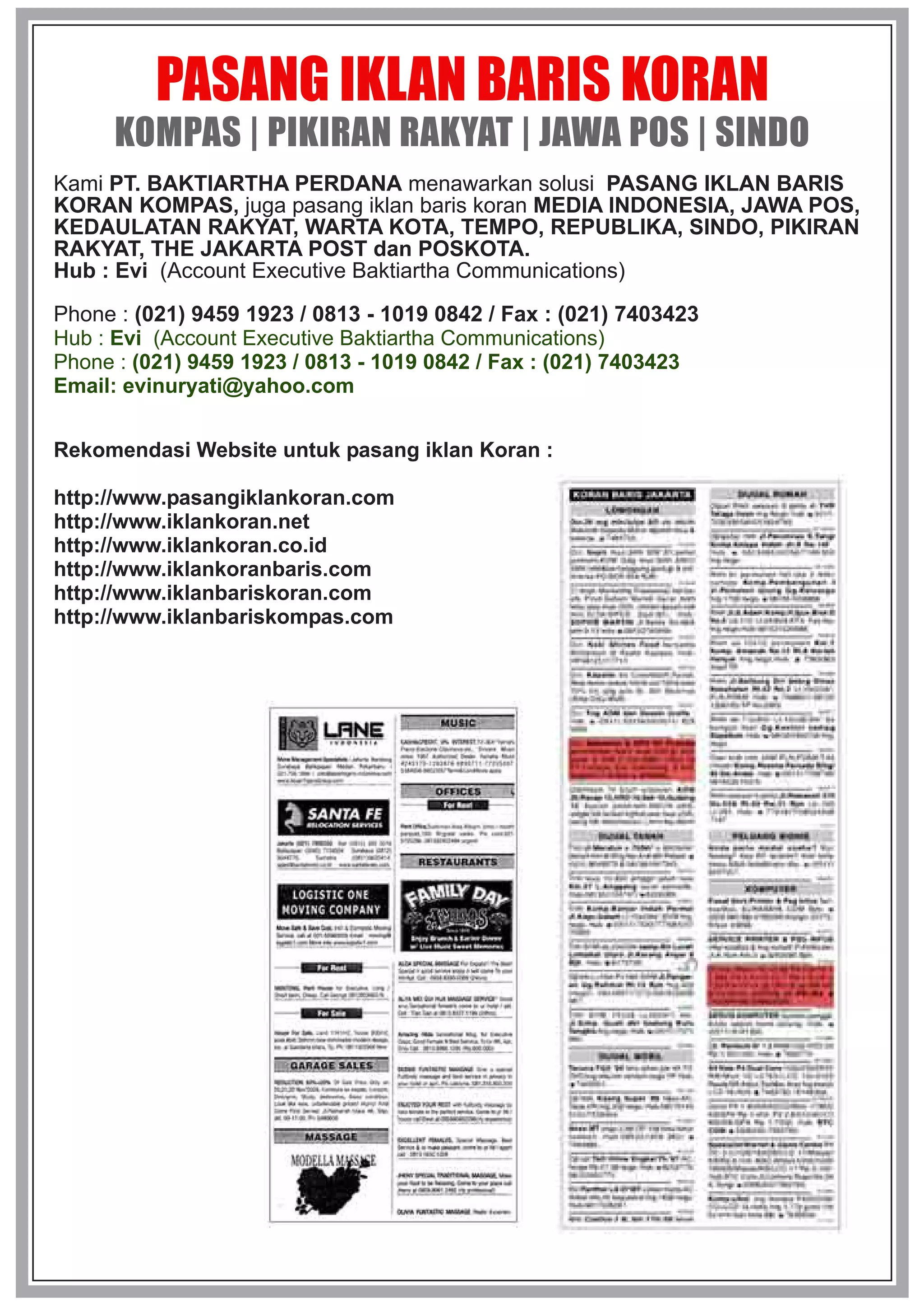 Iklan baris koran | PDF