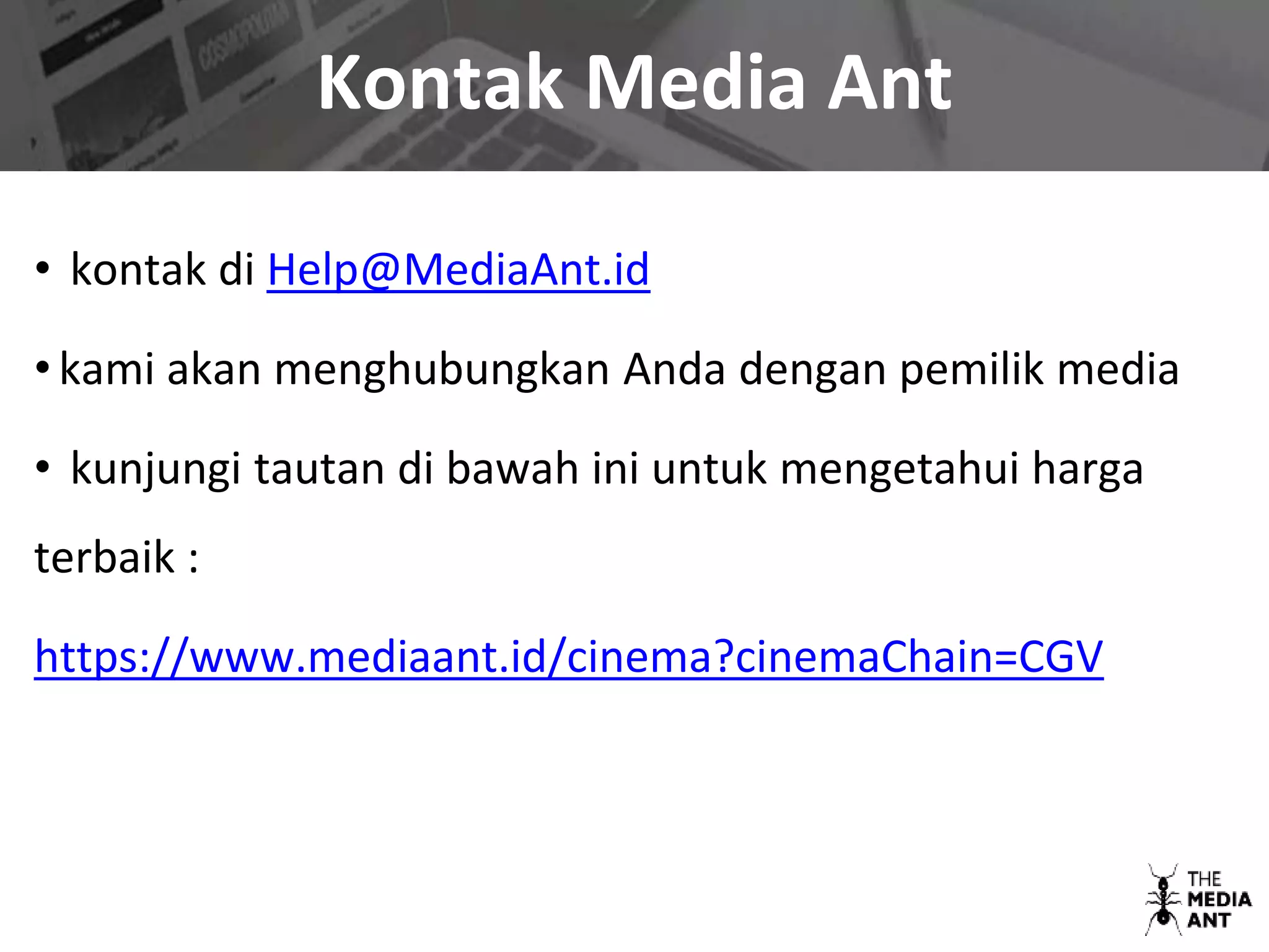 Iklan di bioskop CGV | PPT