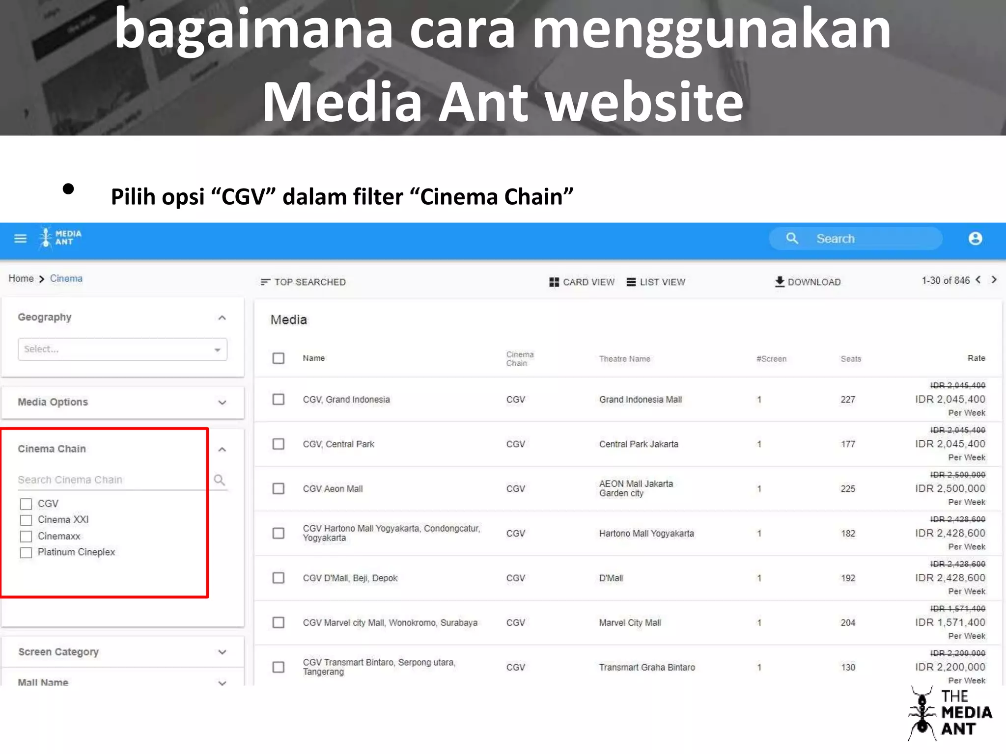 Iklan di bioskop CGV | PPT