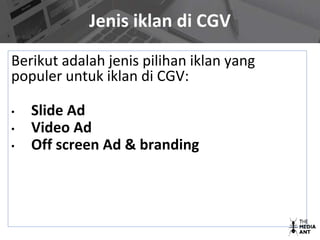 Iklan di bioskop CGV | PPT
