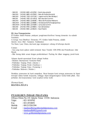 INTERNATIONAL FREIGHT CUSTOMS CLEARANCE | PDF