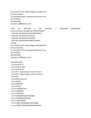 Iklan nik srp | DOCX