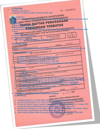 Penawaran Pembuatan Izin API-U, API-P | DOCX