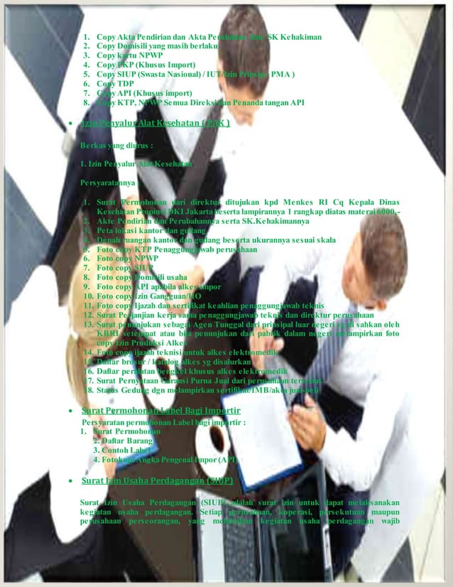 Pengurusan pembuatan izin NPIK | DOCX