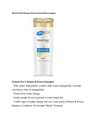 Iklan produk shampo head | DOCX