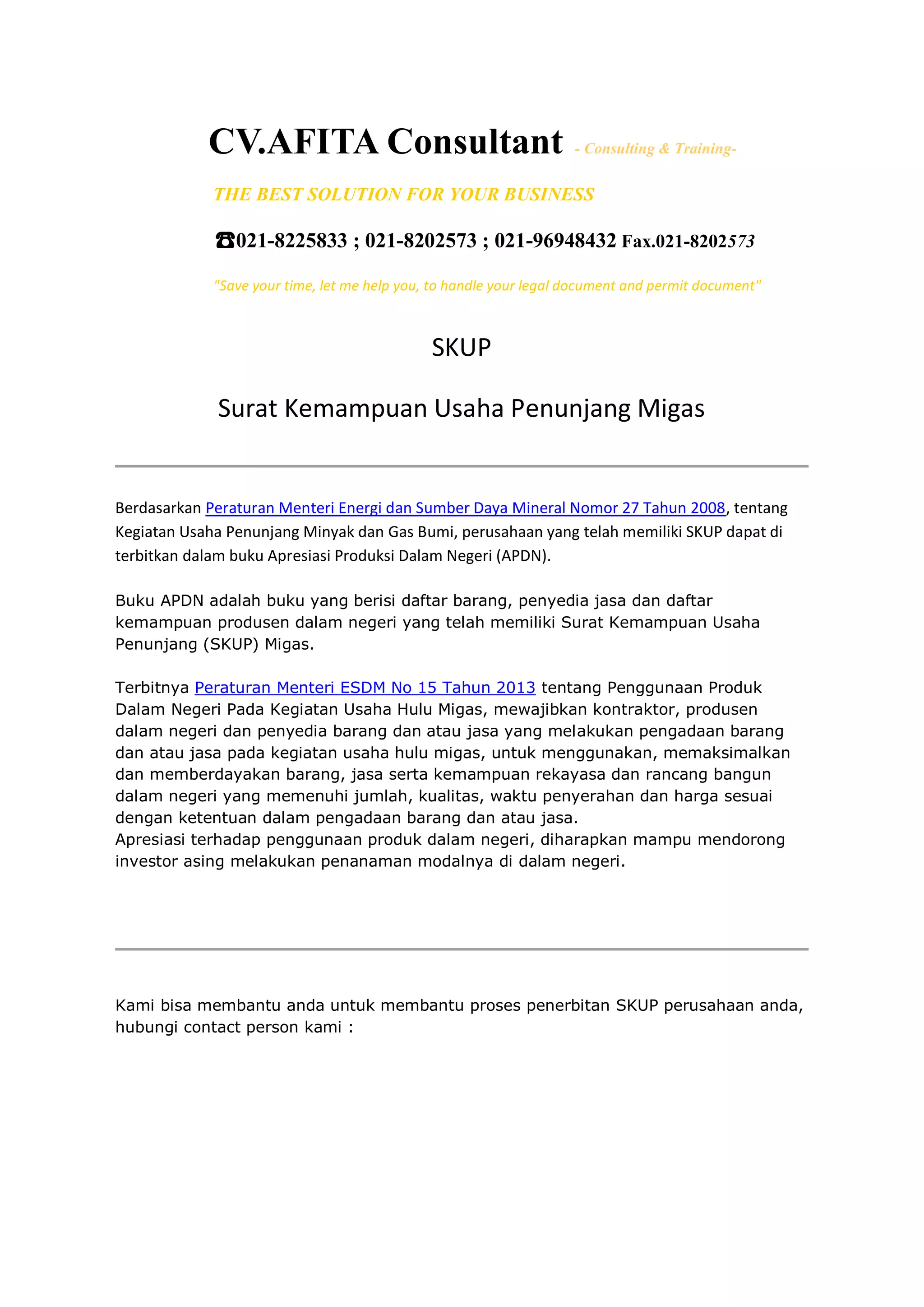SKUP MIGAS | PDF