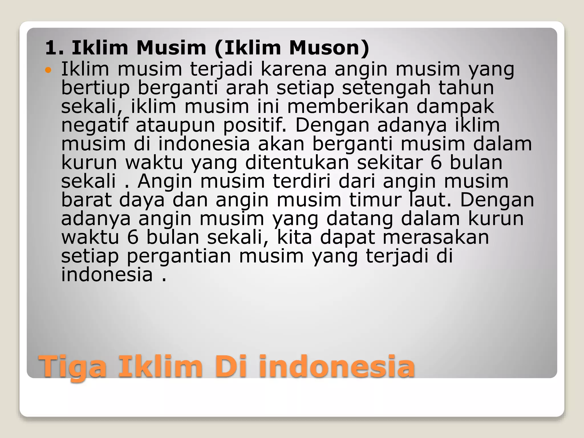 Iklim di indonesia | PPTX