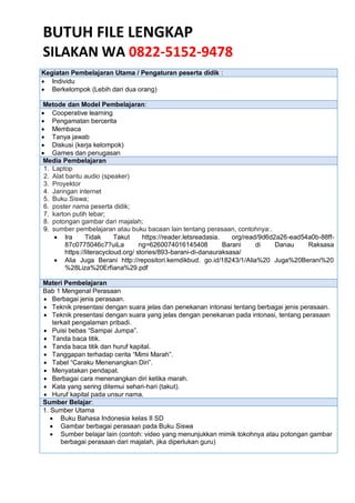 Download IKM Modul Ajar Bahasa Indonesia Kelas 2 SD/MI Revisi Terbaru | PDF