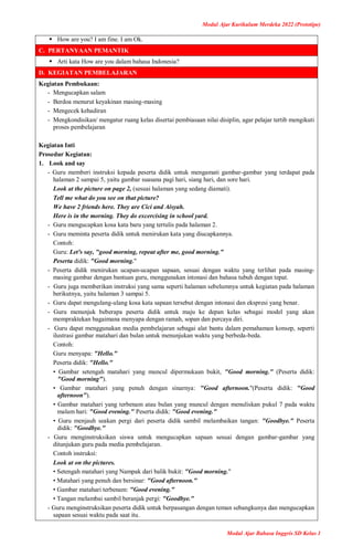 Download Modul Ajar Bahasa Inggris Kelas 1 Kurikulum Merdeka Terbaru ...