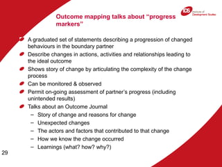 Theory of Change and Outcome Mapping | PPT