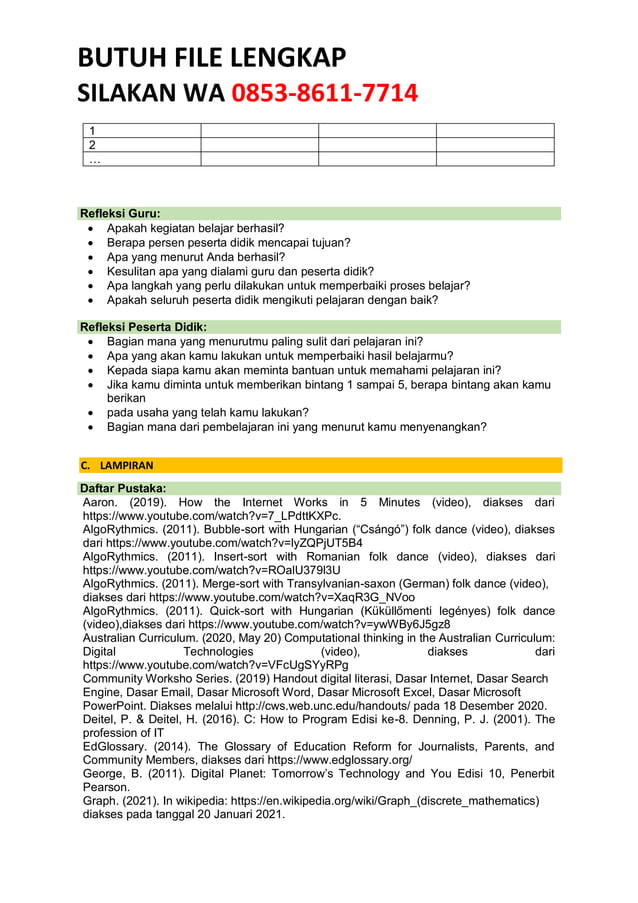 Download Modul Ajar Informatika Kelas 10 Kurikulum Merdeka Terbaru 2025 ...