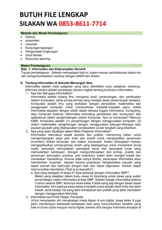 Download Modul Ajar Informatika Kelas 10 Kurikulum Merdeka Terbaru 2025 | PDF