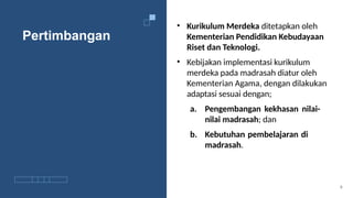 Implementasi Kumer pada madrasah, kurikulum merdeka | PPTX