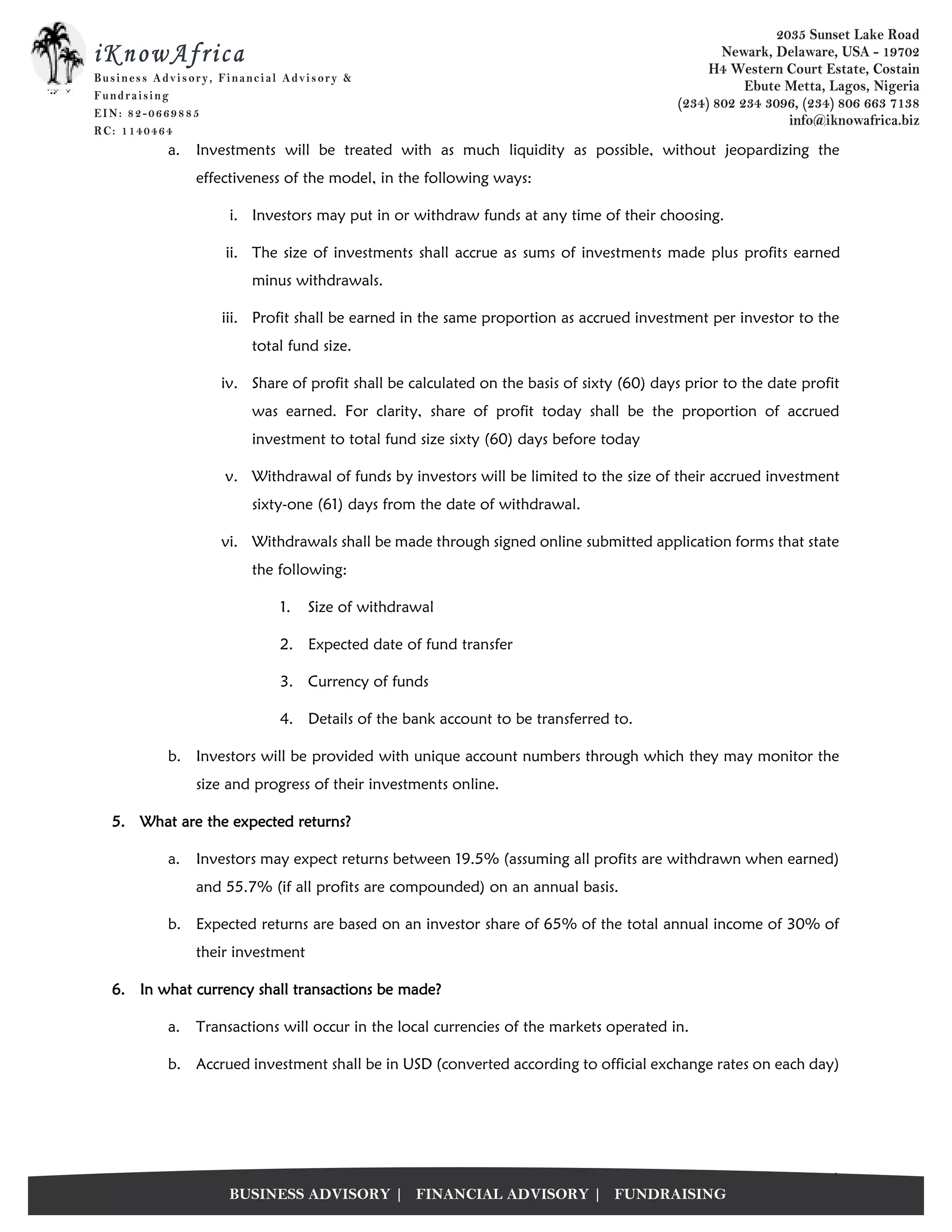 iKnowAfrica Invoice Discounting | PDF