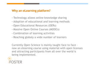 Fostering Open Science to Research Using a Taxonomy and an eLearning ...