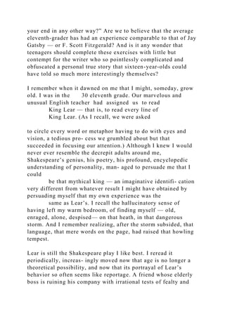 I Know Why the Caged Bird Cannot ReadHow American High School .docx