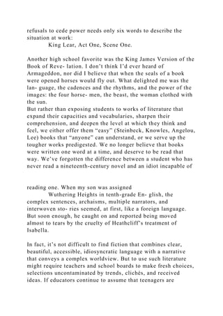 I Know Why the Caged Bird Cannot ReadHow American High School .docx