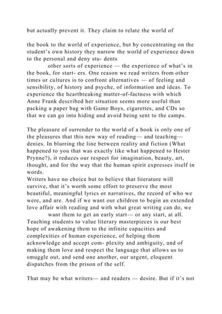 I Know Why the Caged Bird Cannot ReadHow American High School .docx