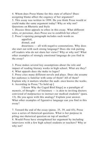 I Know Why the Caged Bird Cannot ReadHow American High School .docx
