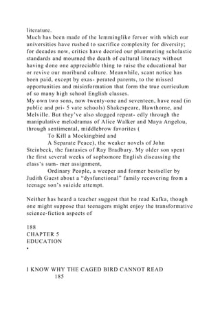 I Know Why the Caged Bird Cannot ReadHow American High School .docx