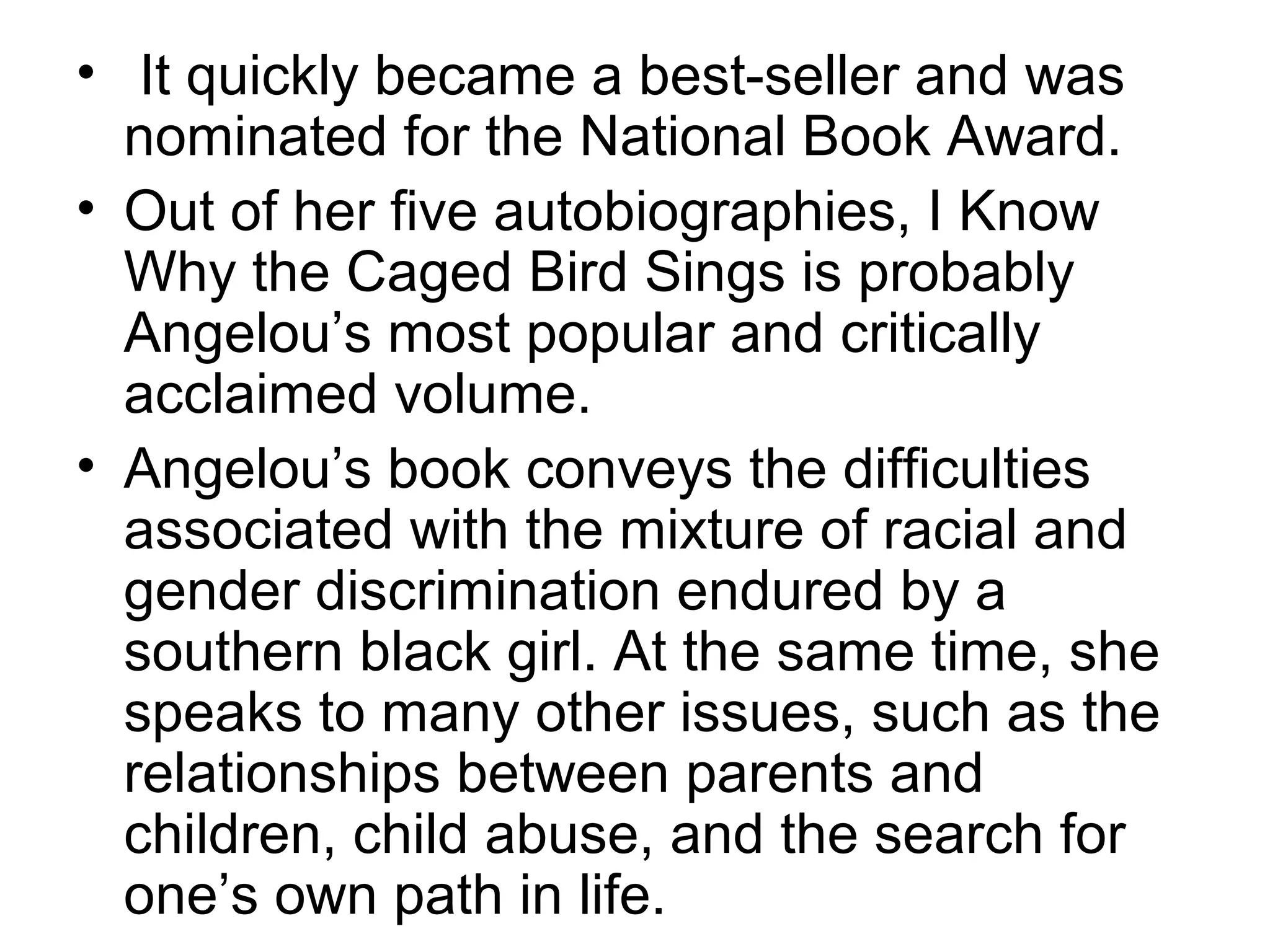 Maya Angelou biography | PPT