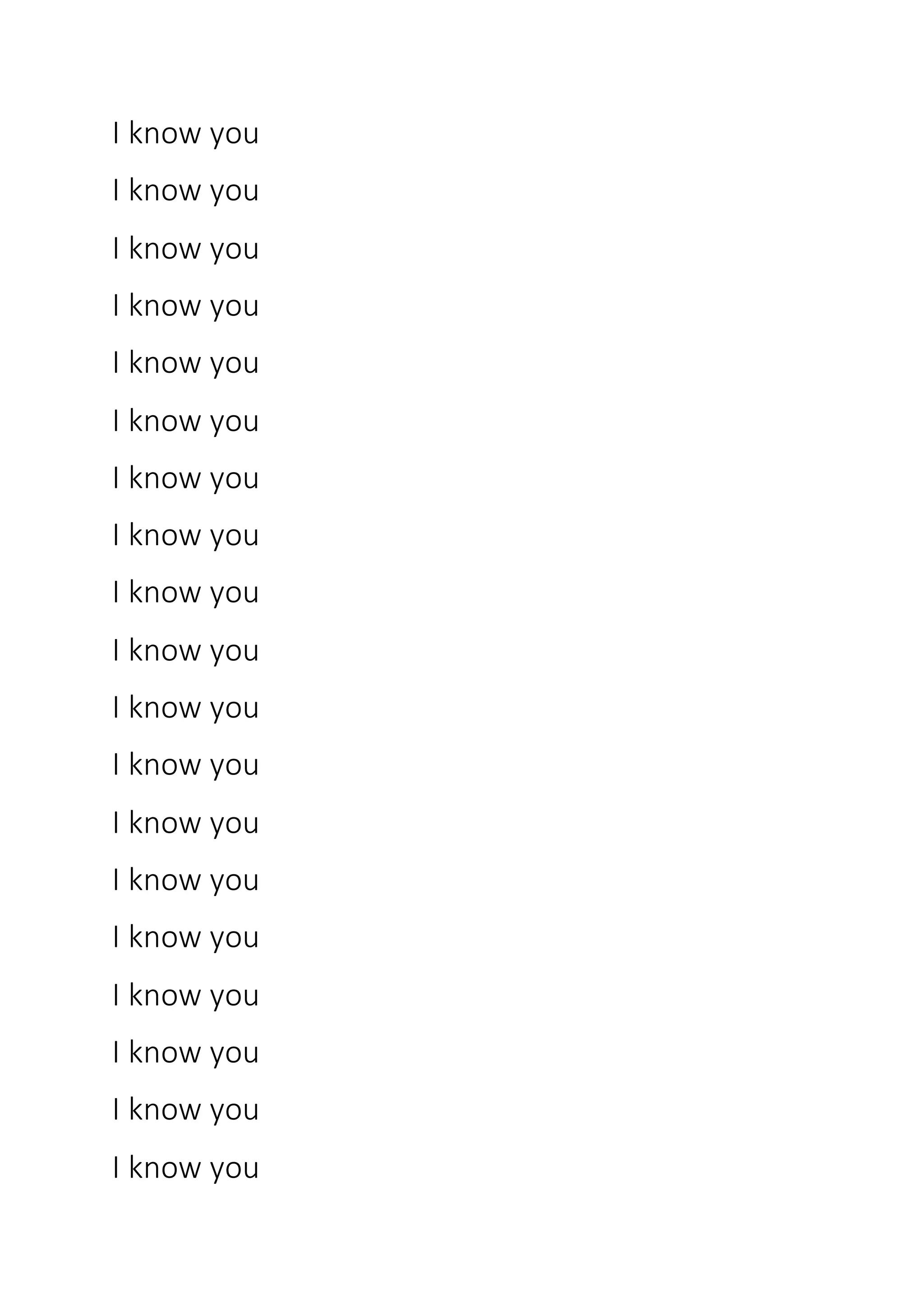 I know you.docx