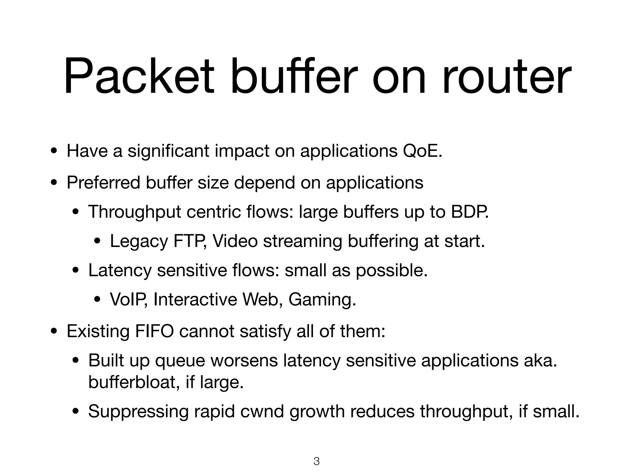 A DRAM-friendly priority queue Internet packet scheduler implementation and its effects on TCP | PPT