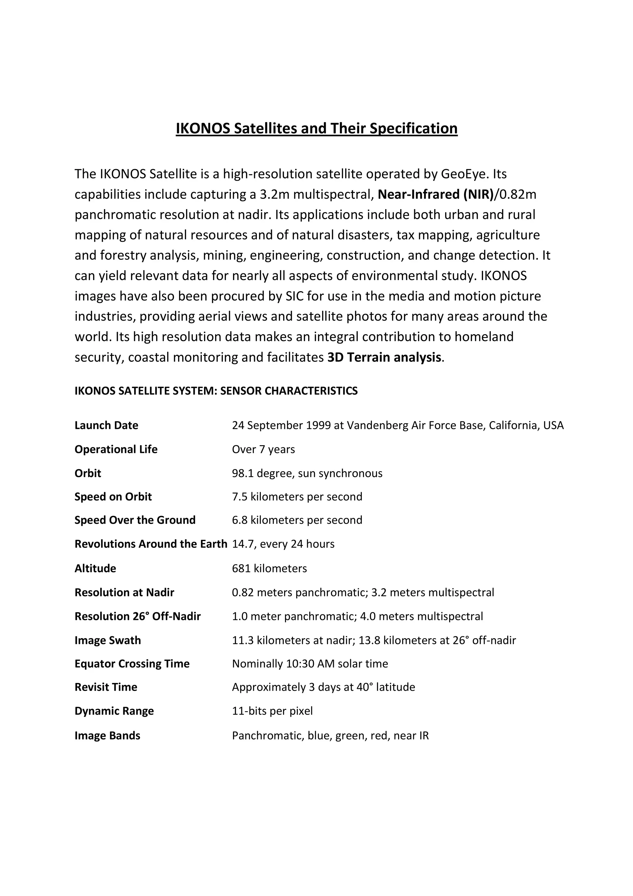 Ikonos | PDF