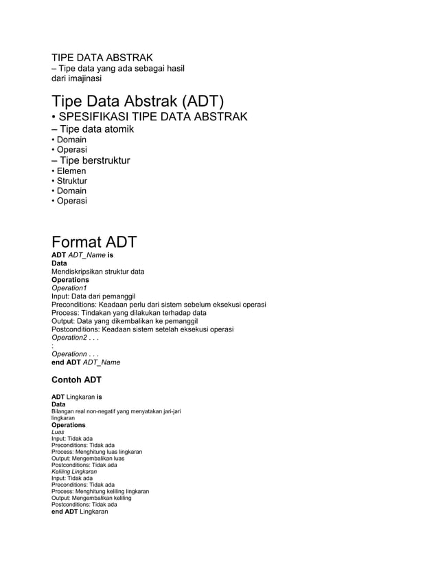 tipe data abstrak | DOCX