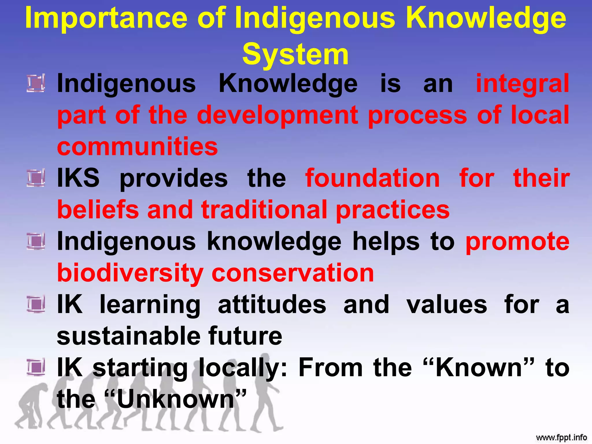 Indigenous Technological Knowledge (ITK) or IKP/ITK | PPTX