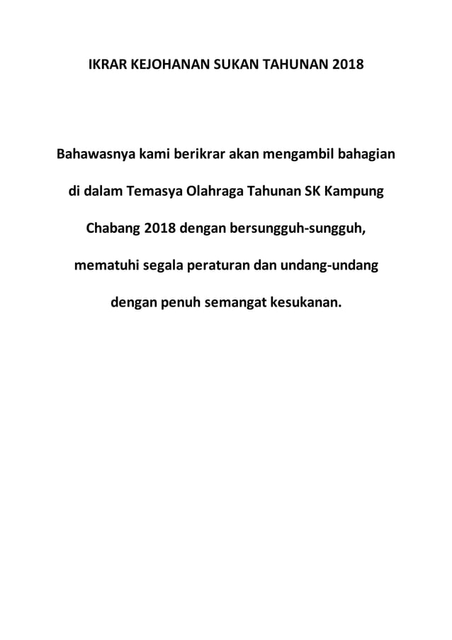 Ikrar sukan skkc 2018. docx | DOCX