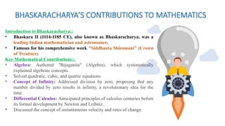 Contributions of Indian to the world in Mathematics & Astronomy . | PPTX