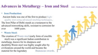 Contributions of Indian to the world in, Metallurgy, and Engineering ...
