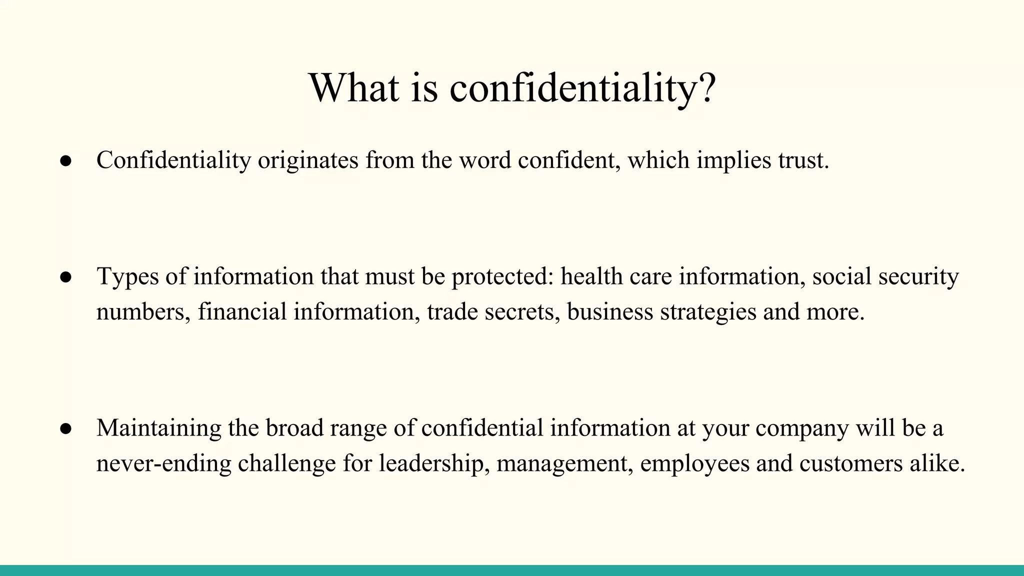 Human resources: protecting confidentiality | PPTX