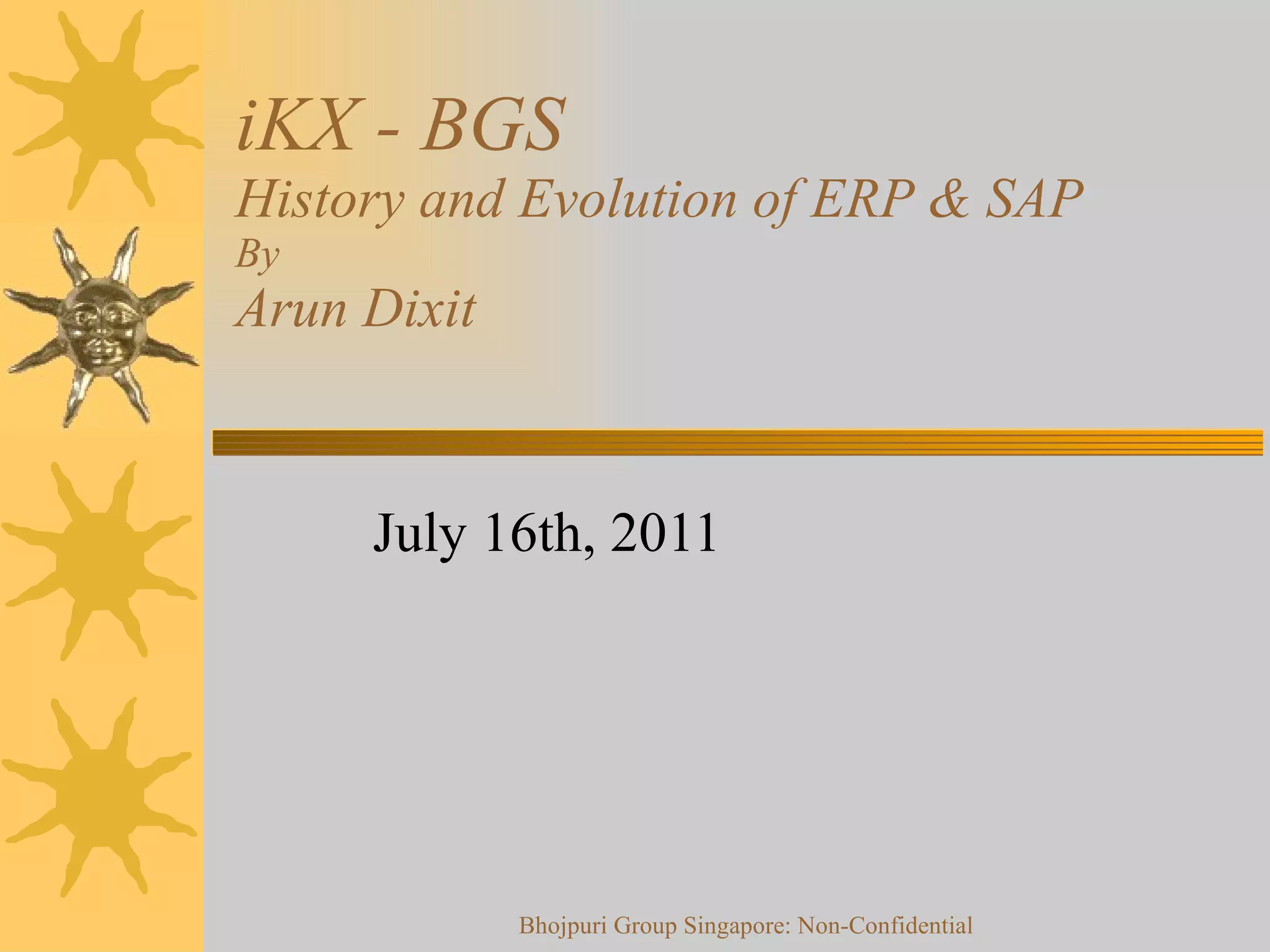 History and Evolution of ERP & SAP | PPT