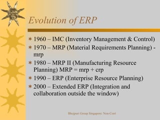 History and Evolution of ERP & SAP | PPT