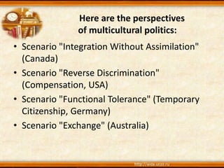 Multiculturalism in Western Society: Features and Trends | PPT