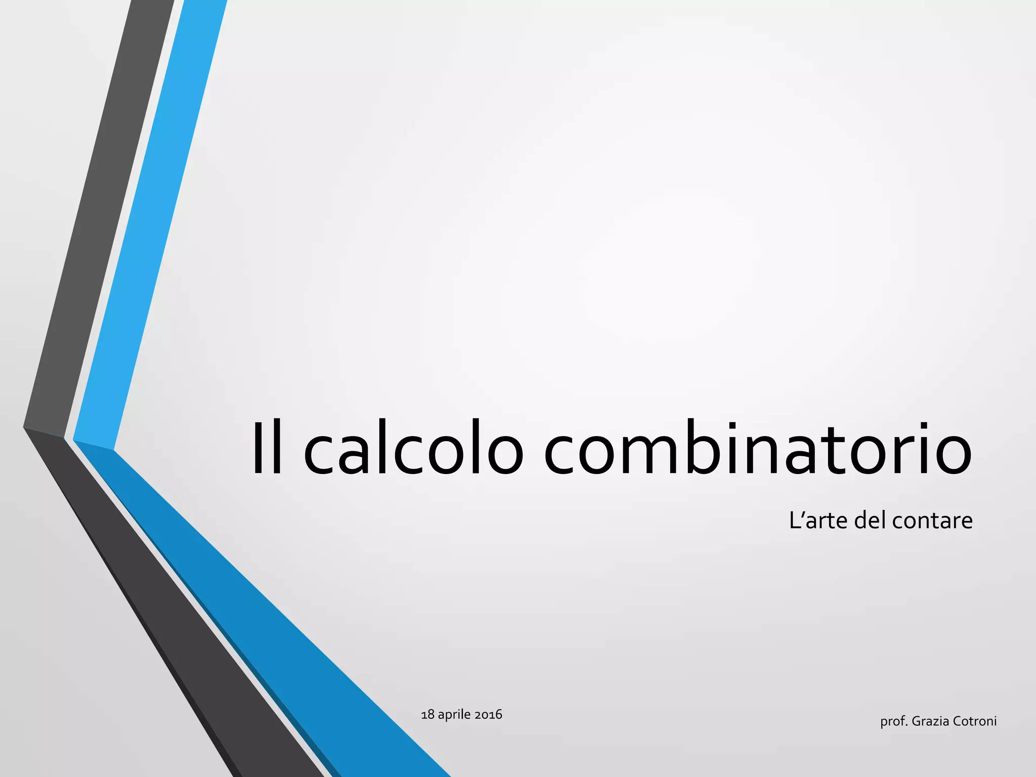 Il calcolo-combinatorio | PPTX