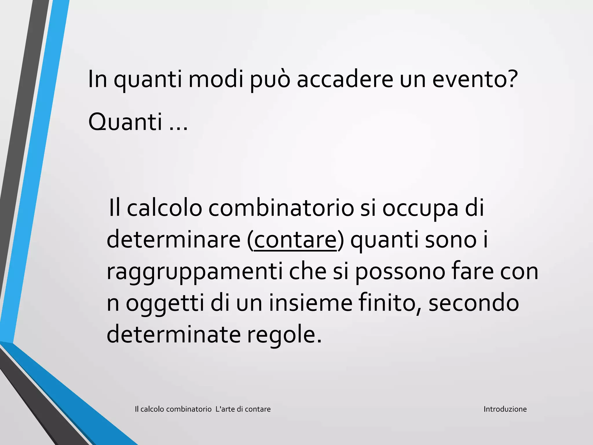 Il calcolo-combinatorio | PPTX