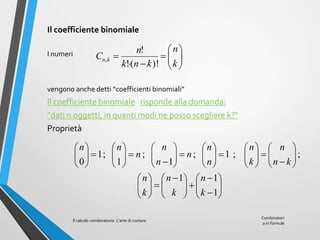 Il calcolo-combinatorio | PPTX