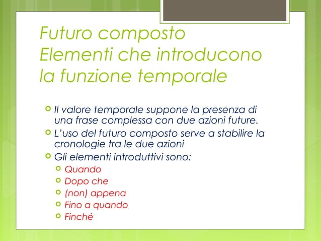 Il futuro semplice e composto | PPT