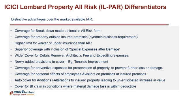PROPERTY ALL RISK INSURANCE PRODUCT -PPT | PPTX
