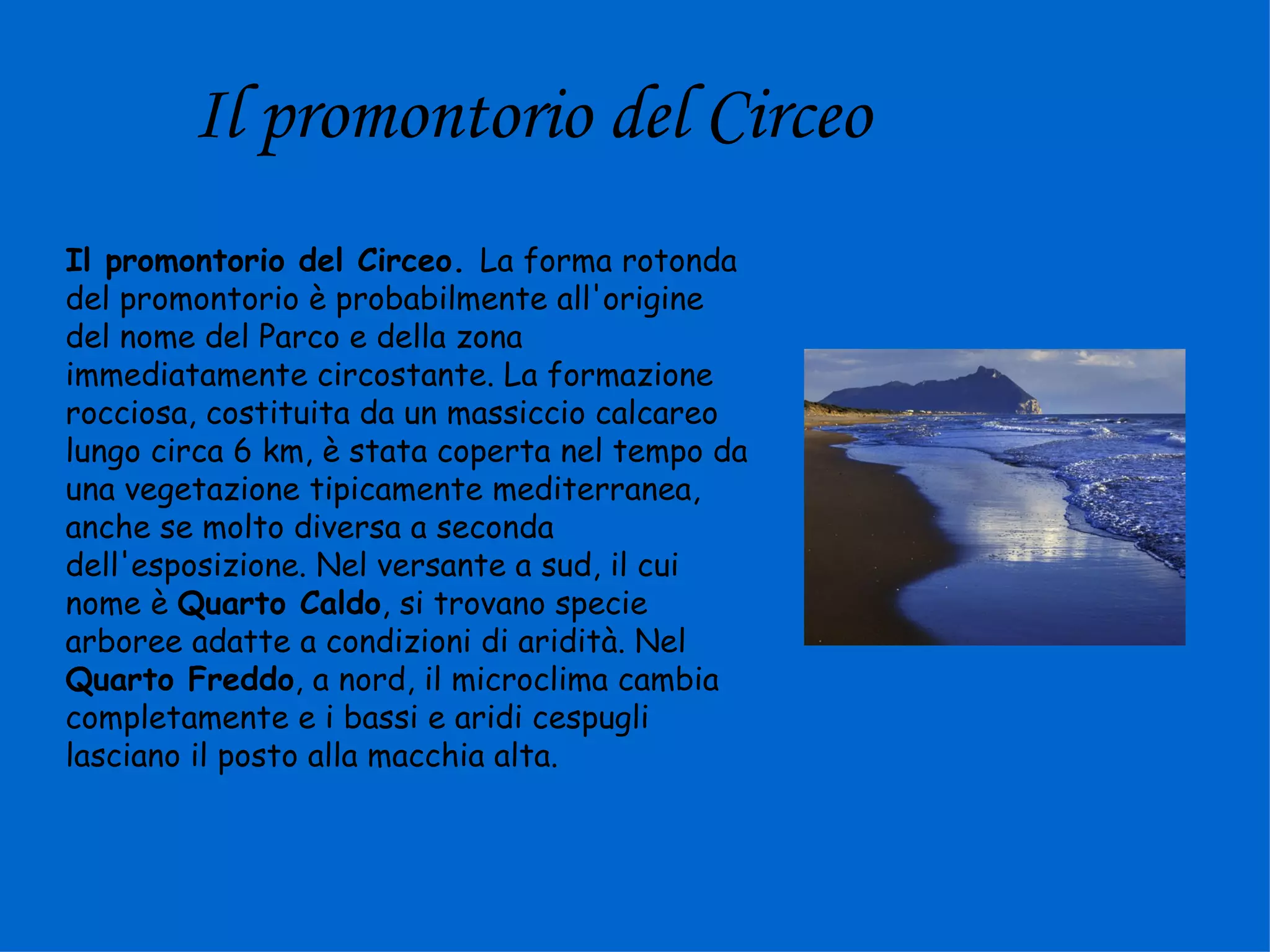 Il Parco Nazionale Del Circeo | PPT