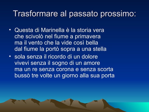 Il Passato Remoto | PPT