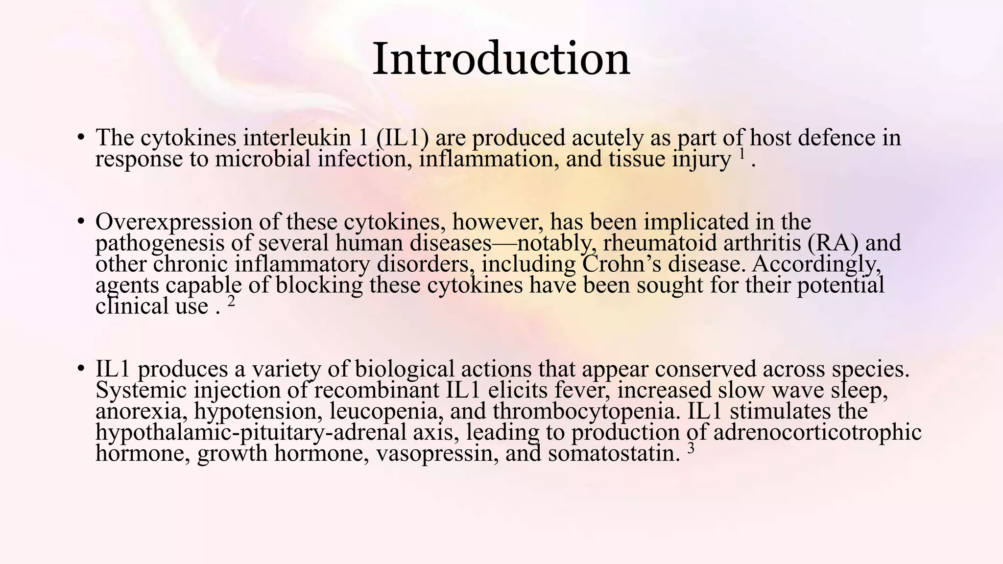 Drugs affecting IL-1 | PPTX