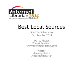 Best Local Sources | PDF