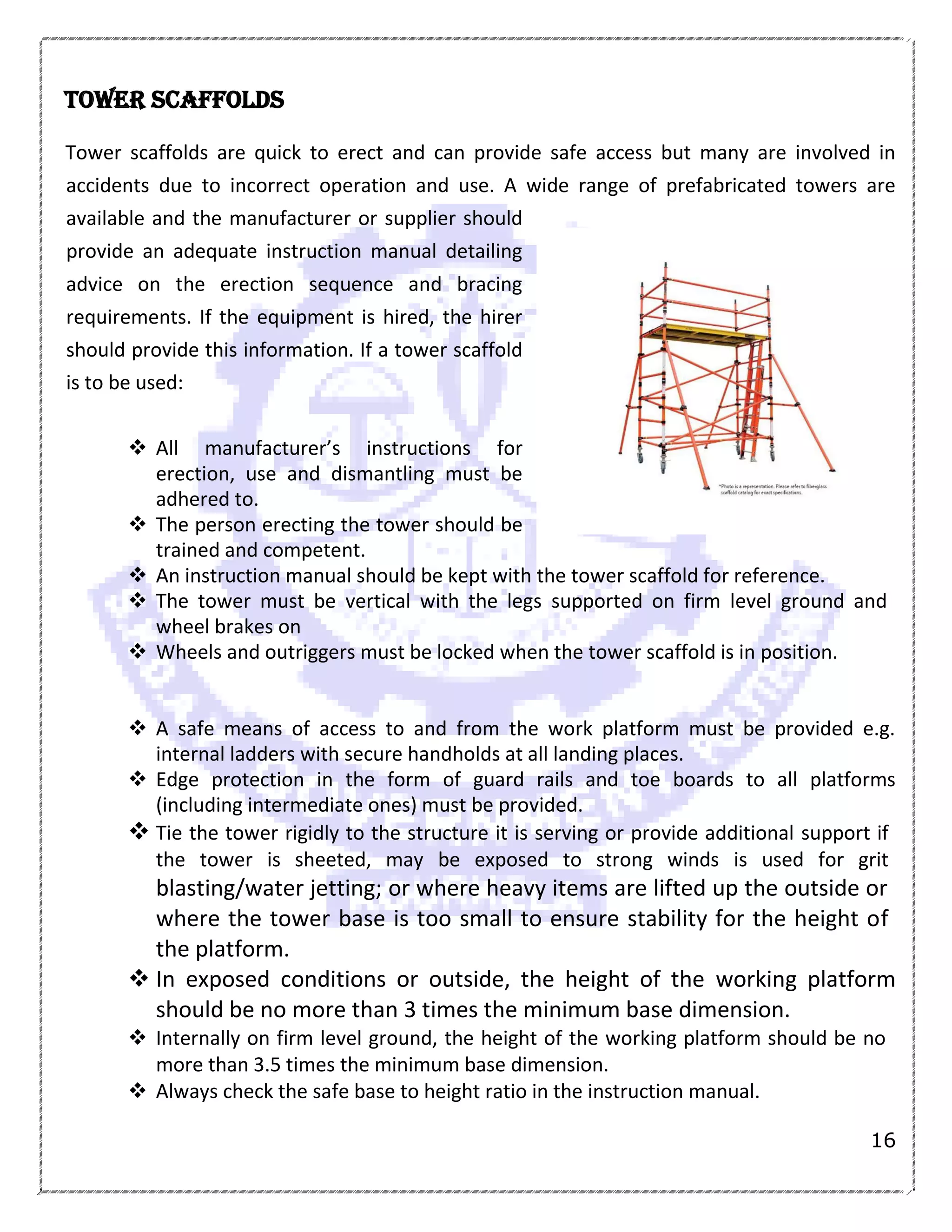 HEIGHT WORK SAFETY REPORT | PDF